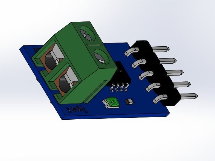 Module Board PCB MAX6675 Thermocouple Type K Arduino 3D model 3D ...