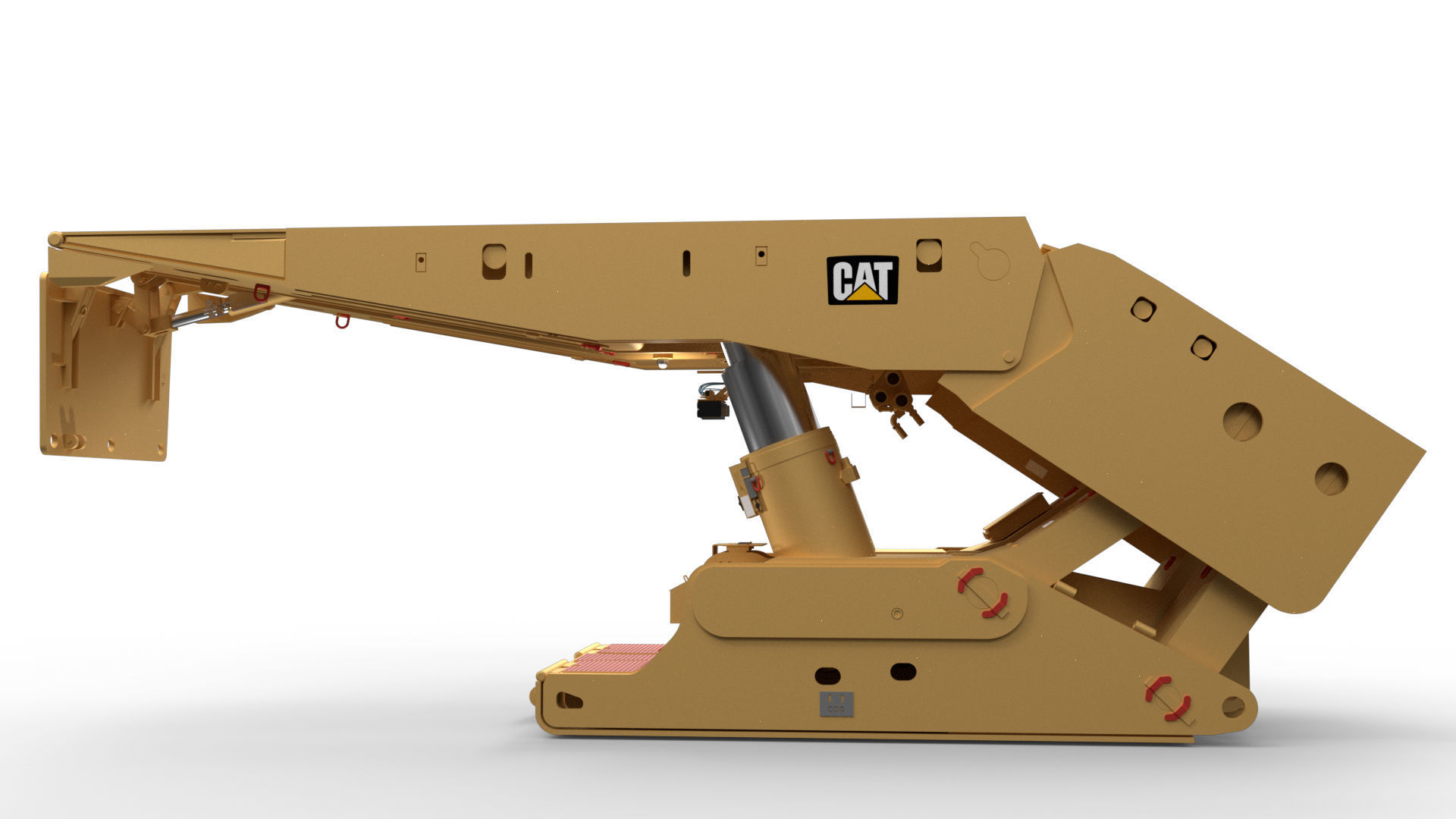 Underground longwall mining hydraulic roof support 3D model | CGTrader