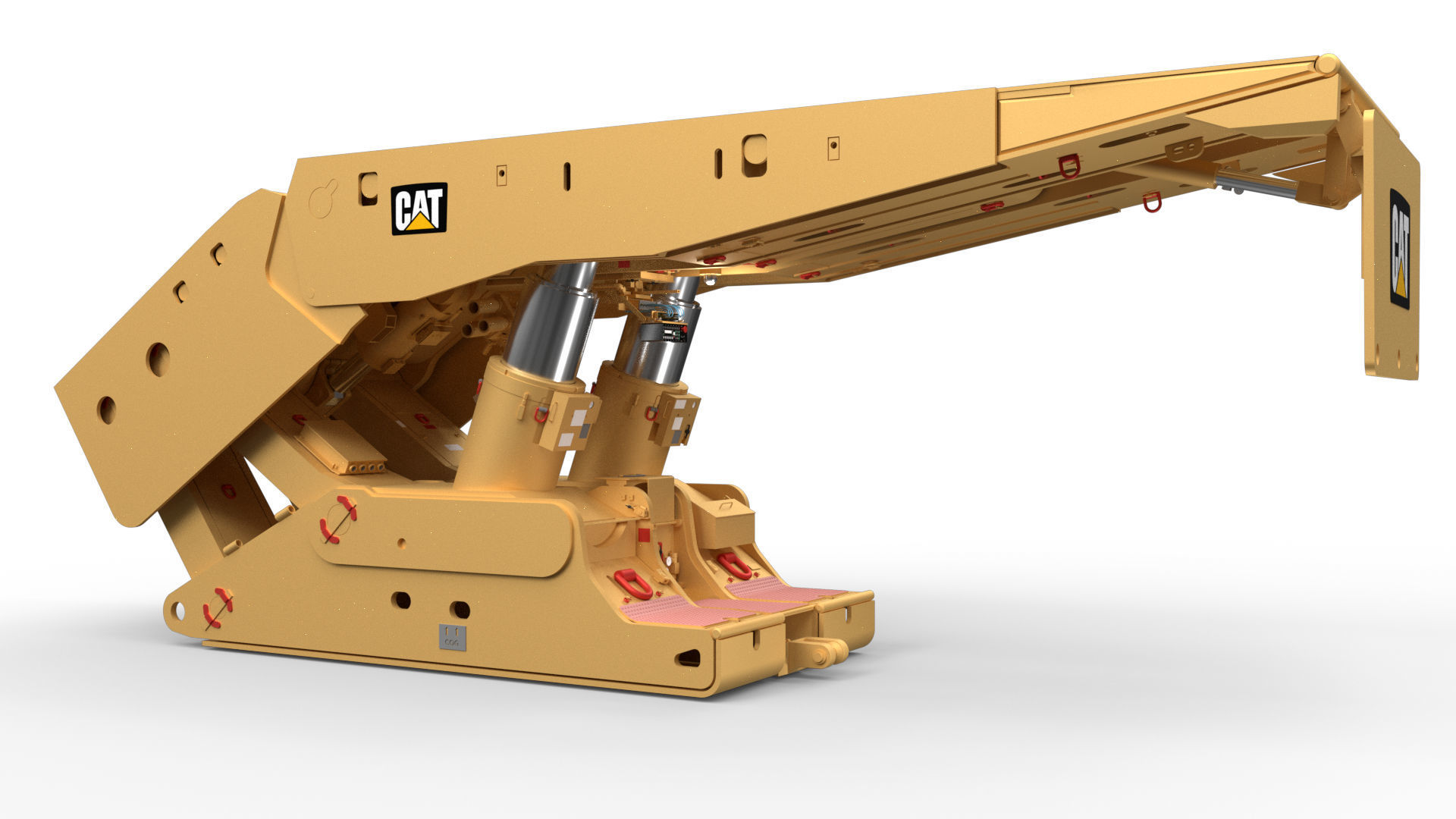 Underground longwall mining hydraulic roof support 3D model | CGTrader