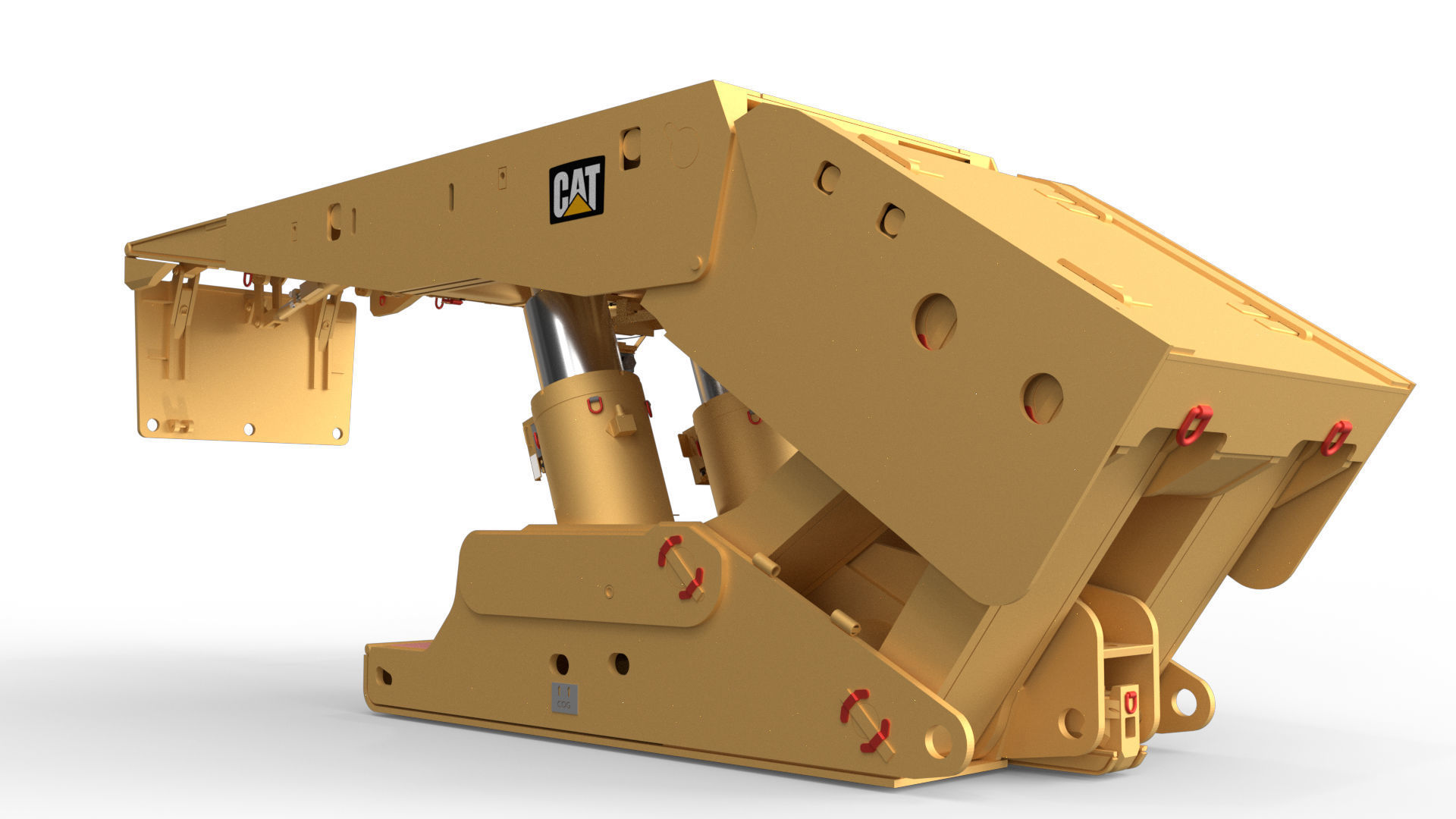 Underground longwall mining hydraulic roof support 3D model | CGTrader