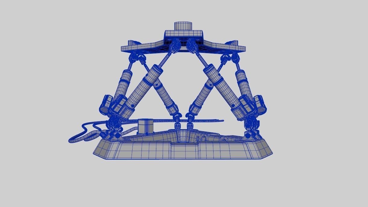 Hexapod Platform 3D model rigged | CGTrader