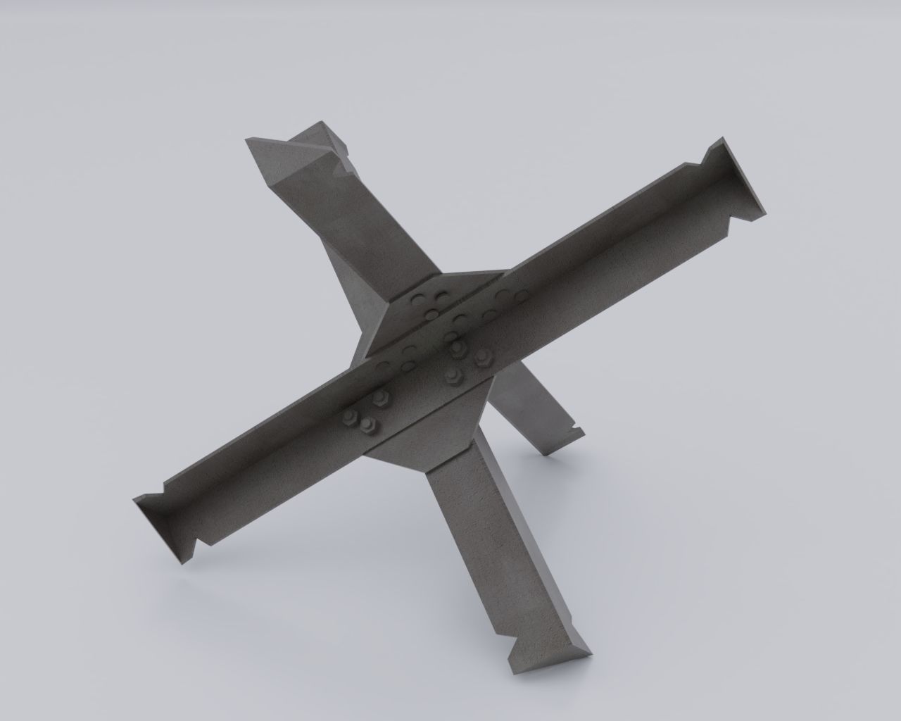 3D model Czech Hedgehog Barricade Anti Tank Barrier VR / AR / low-poly ...