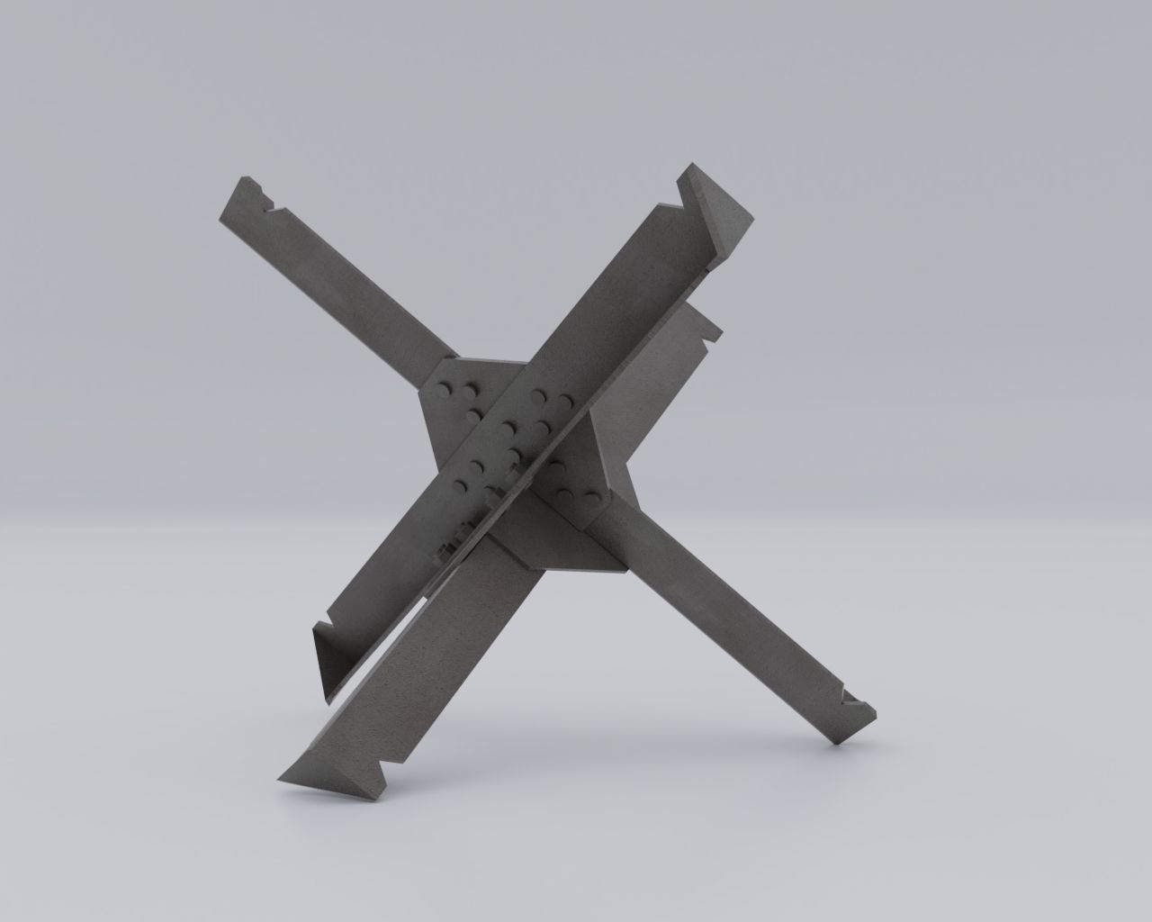 3D model Czech Hedgehog Barricade Anti Tank Barrier VR / AR / low-poly ...