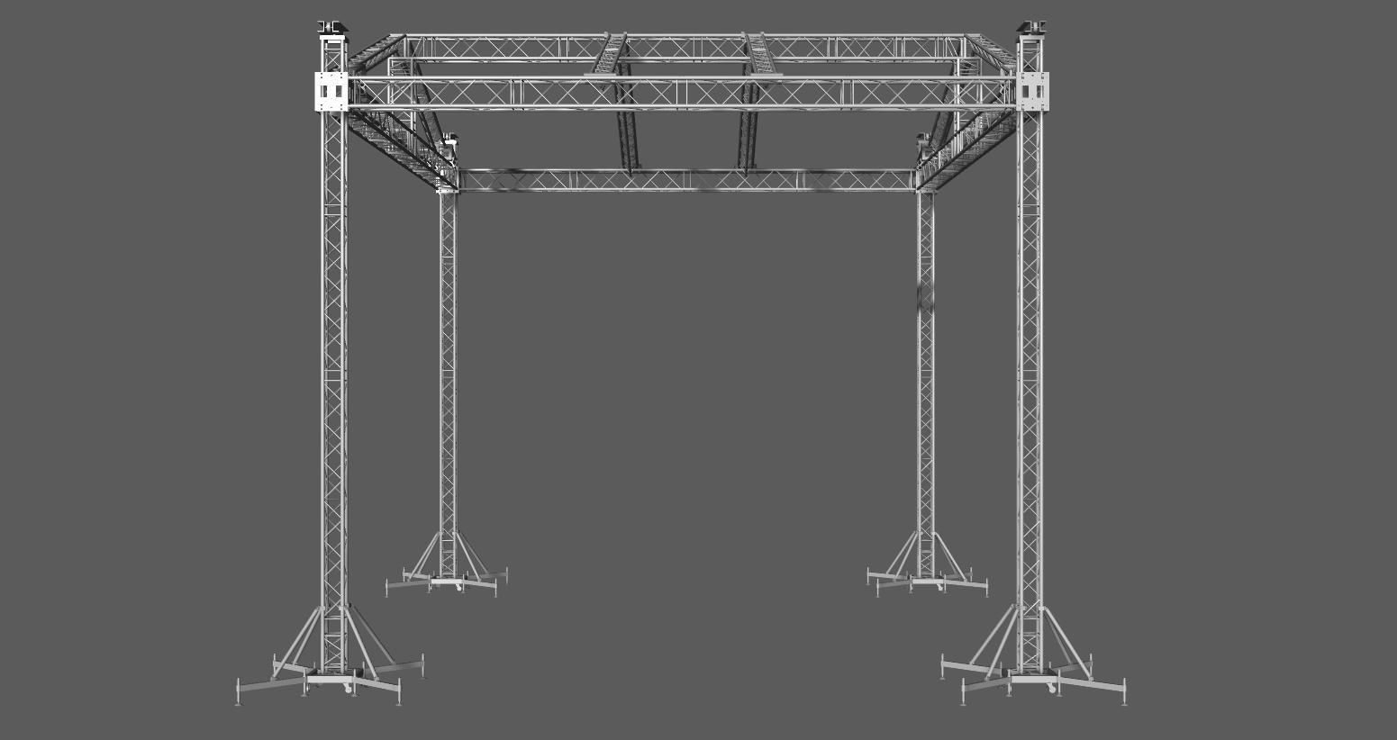 Prolyte MPT 10x8 roof system 3D model | CGTrader