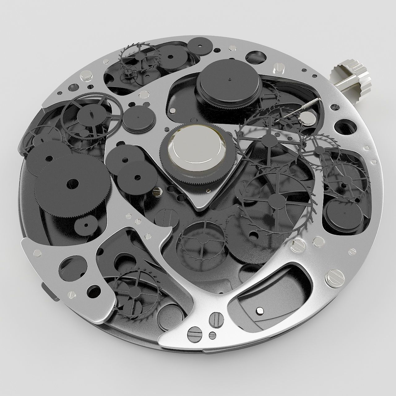 Watch Mechanism 3D model | CGTrader