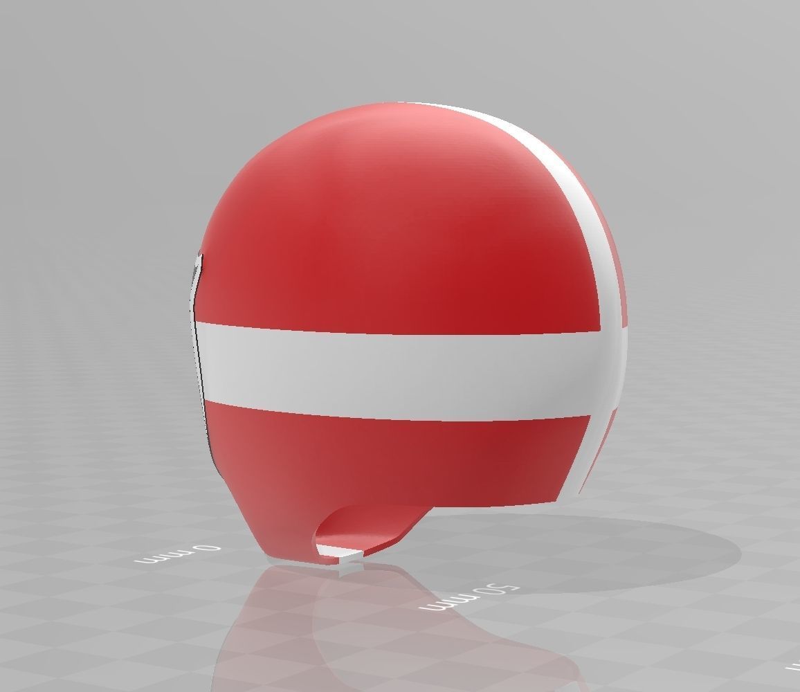 Power Rangers KyuuKyuu Sentai GoGoFive GoRed Helmet 3D model 3D ...