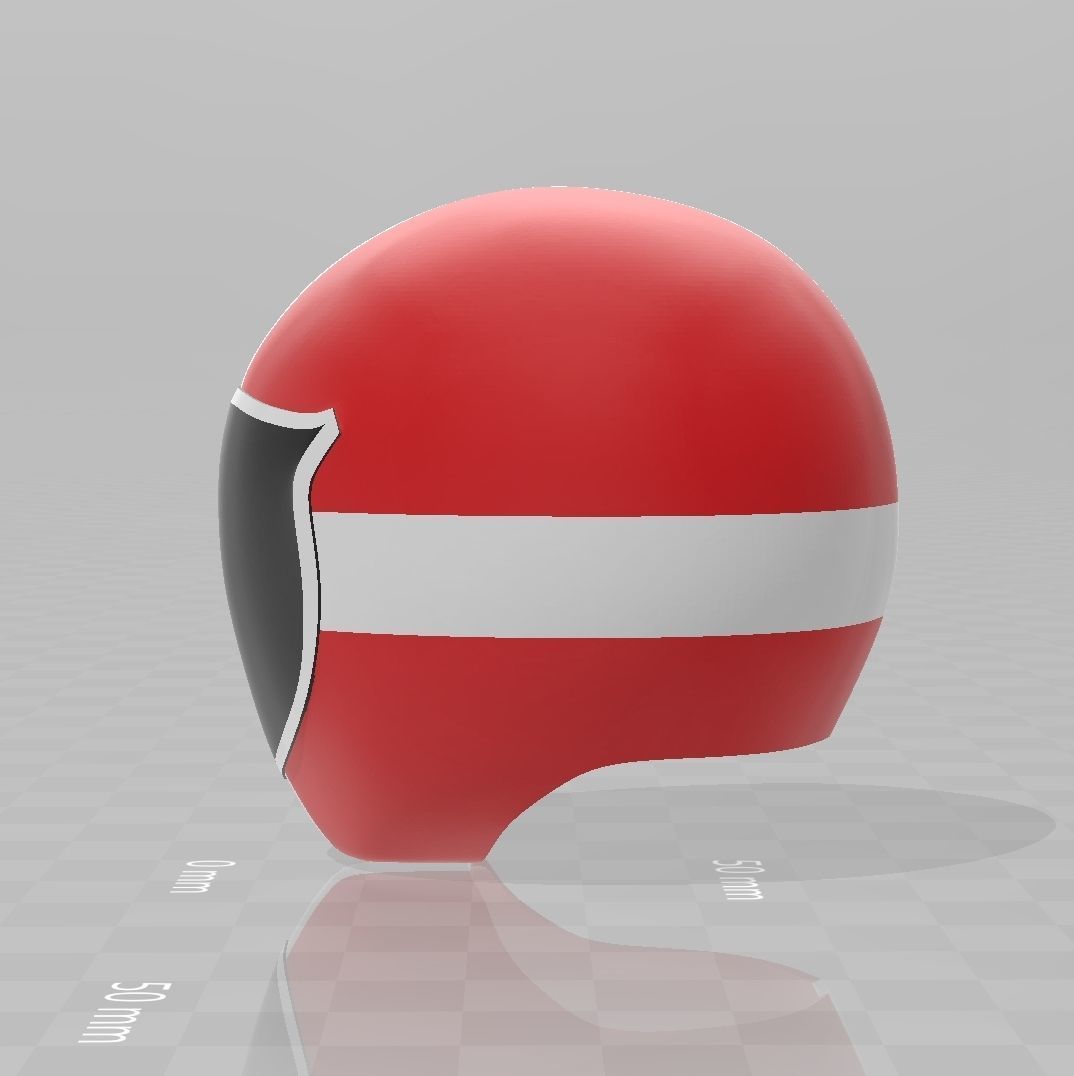 Power Rangers KyuuKyuu Sentai GoGoFive GoRed Helmet 3D model 3D ...