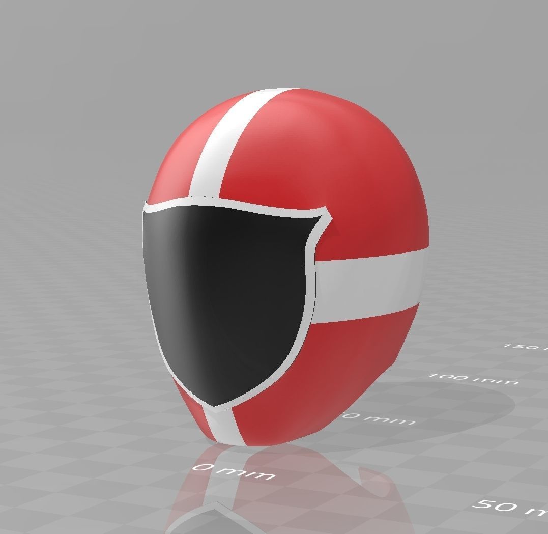 Power Rangers KyuuKyuu Sentai GoGoFive GoRed Helmet 3D model 3D ...