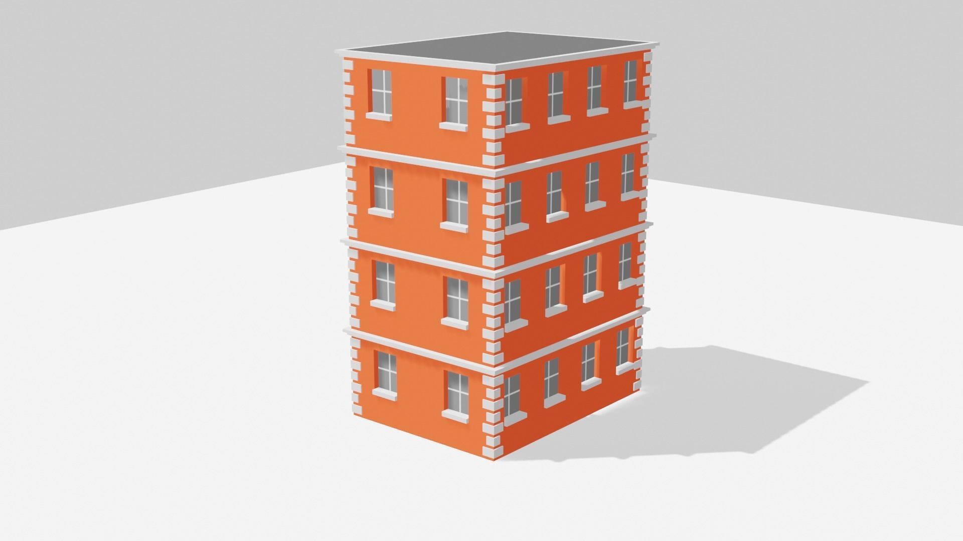 low poly apartment building by RICHARD HIND free VR / AR / low-poly 3D ...