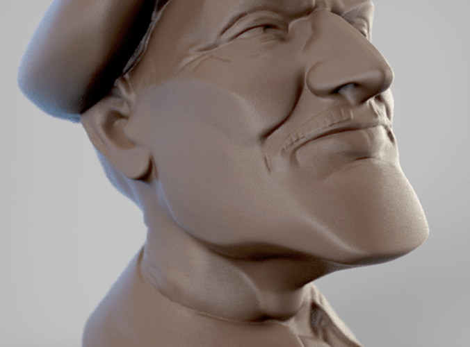The Colonel - 3d print ready head free 3D Model 3D printable STL ...