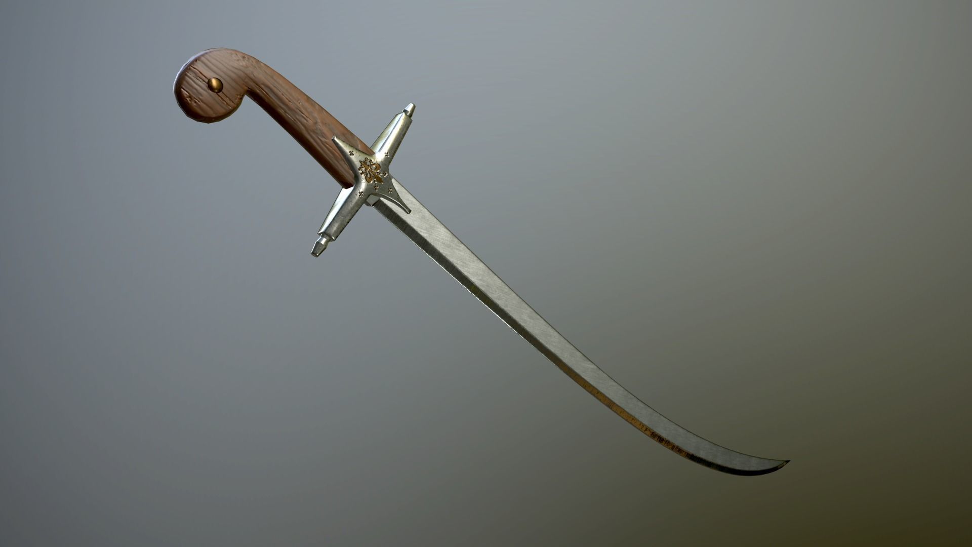 3D model Medieval scimitar VR / AR / low-poly | CGTrader