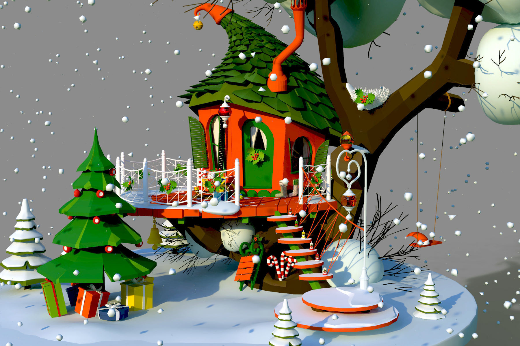 Merry Christmas 3D model | CGTrader