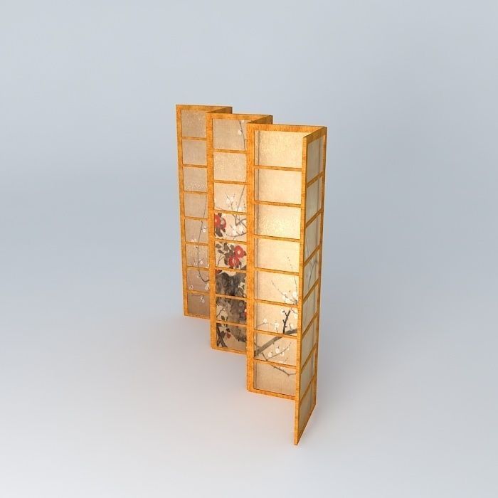 Japanese Screen free 3D model | CGTrader