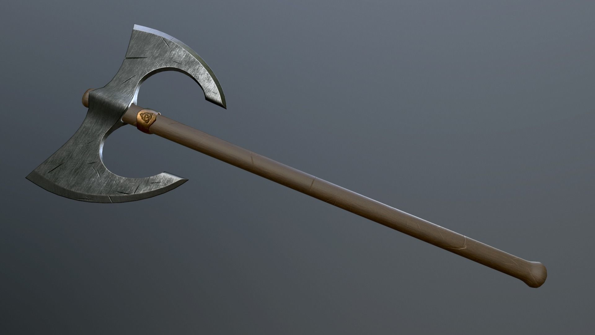 Medieval battle poleaxe 3D asset | CGTrader