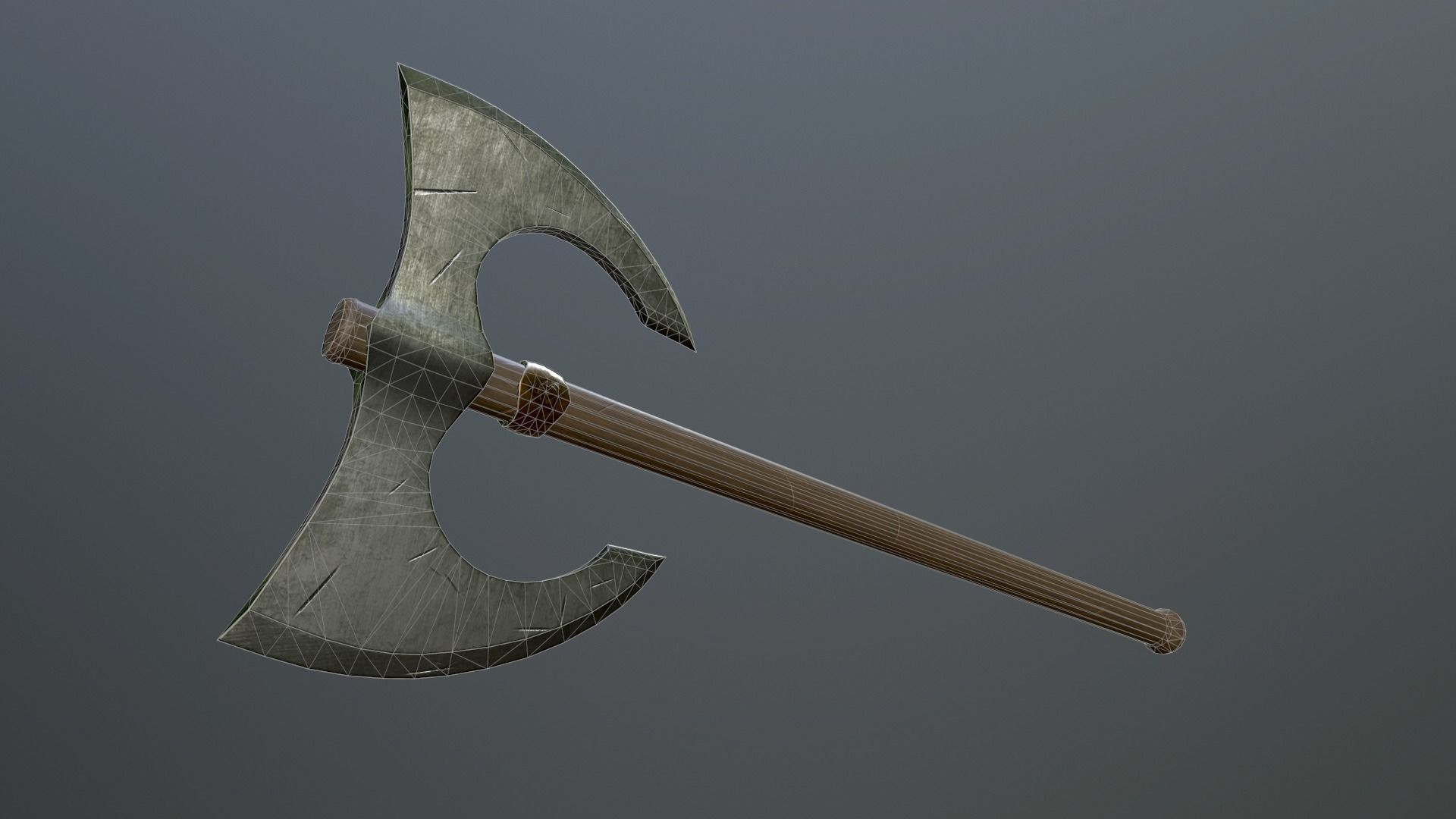 3D model Medieval battle poleaxe VR / AR / low-poly | CGTrader