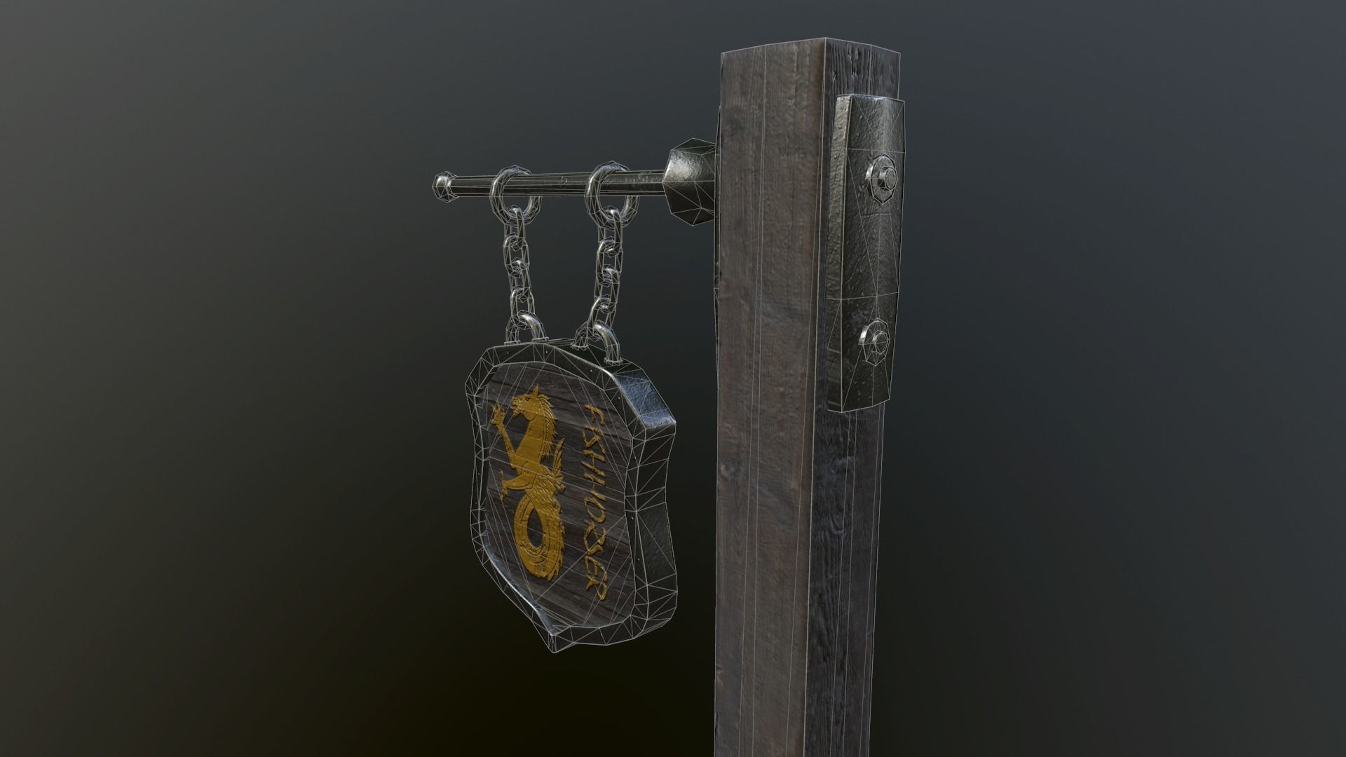 3D model Medieval sign VR / AR / low-poly | CGTrader