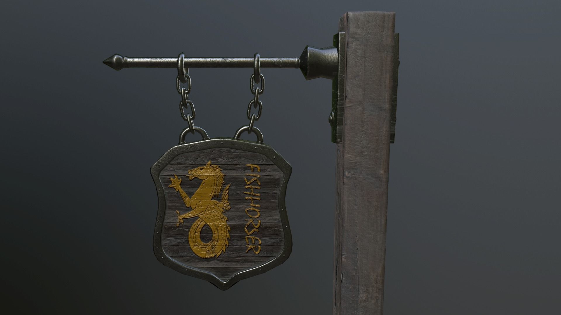 3D model Medieval sign VR / AR / low-poly | CGTrader