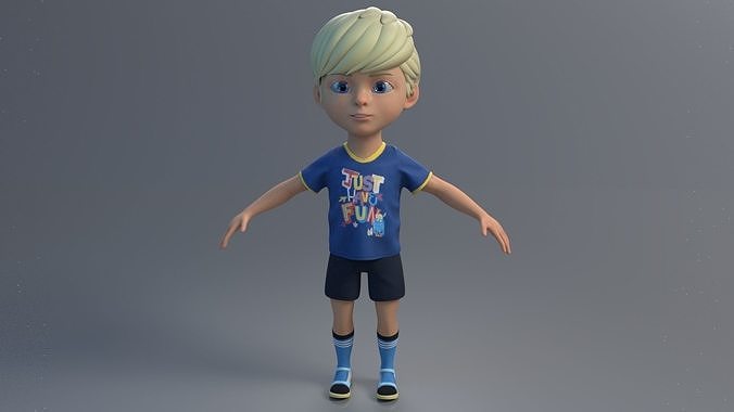 Kid low poly 3D model | CGTrader