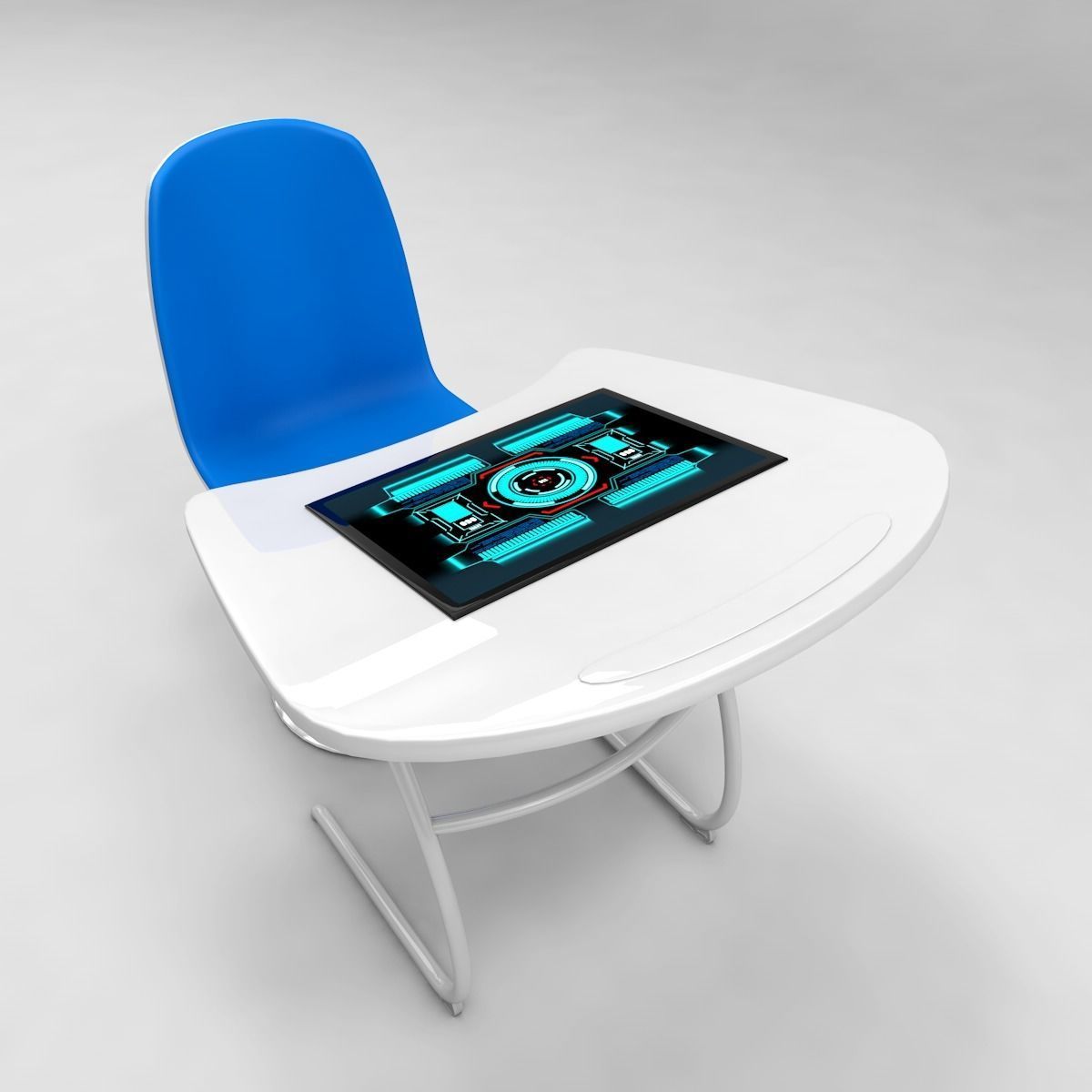 Sci fi Desk 3D model | CGTrader