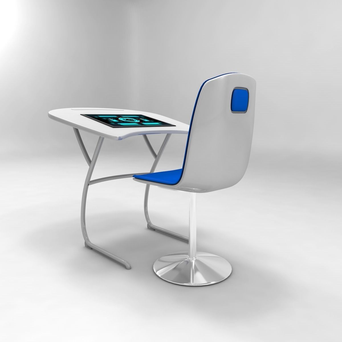 Sci fi Desk 3D model | CGTrader