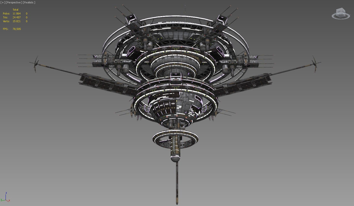 3D model Space Station Low Poly -2 VR / AR / low-poly | CGTrader