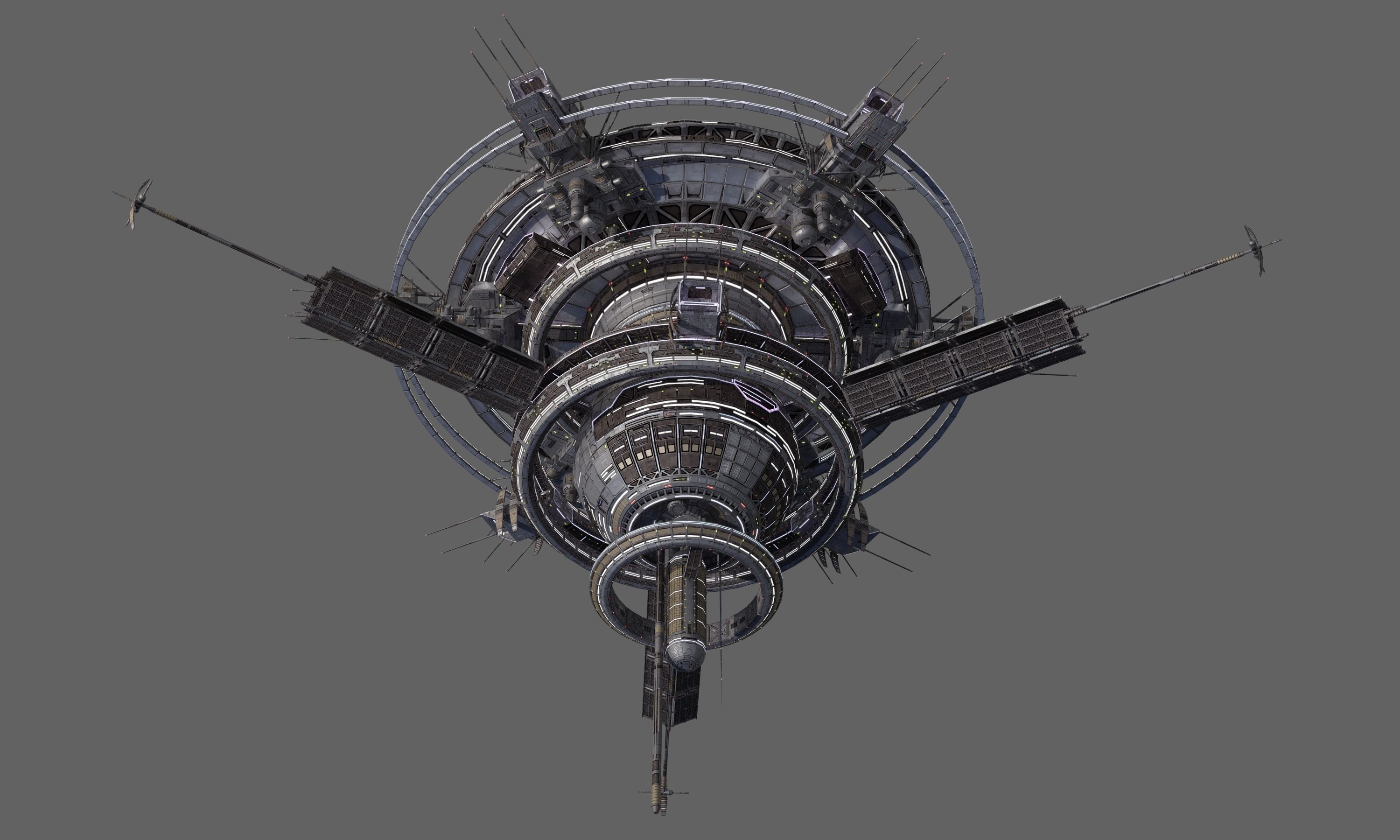 3D model Space Station Low Poly -2 VR / AR / low-poly | CGTrader