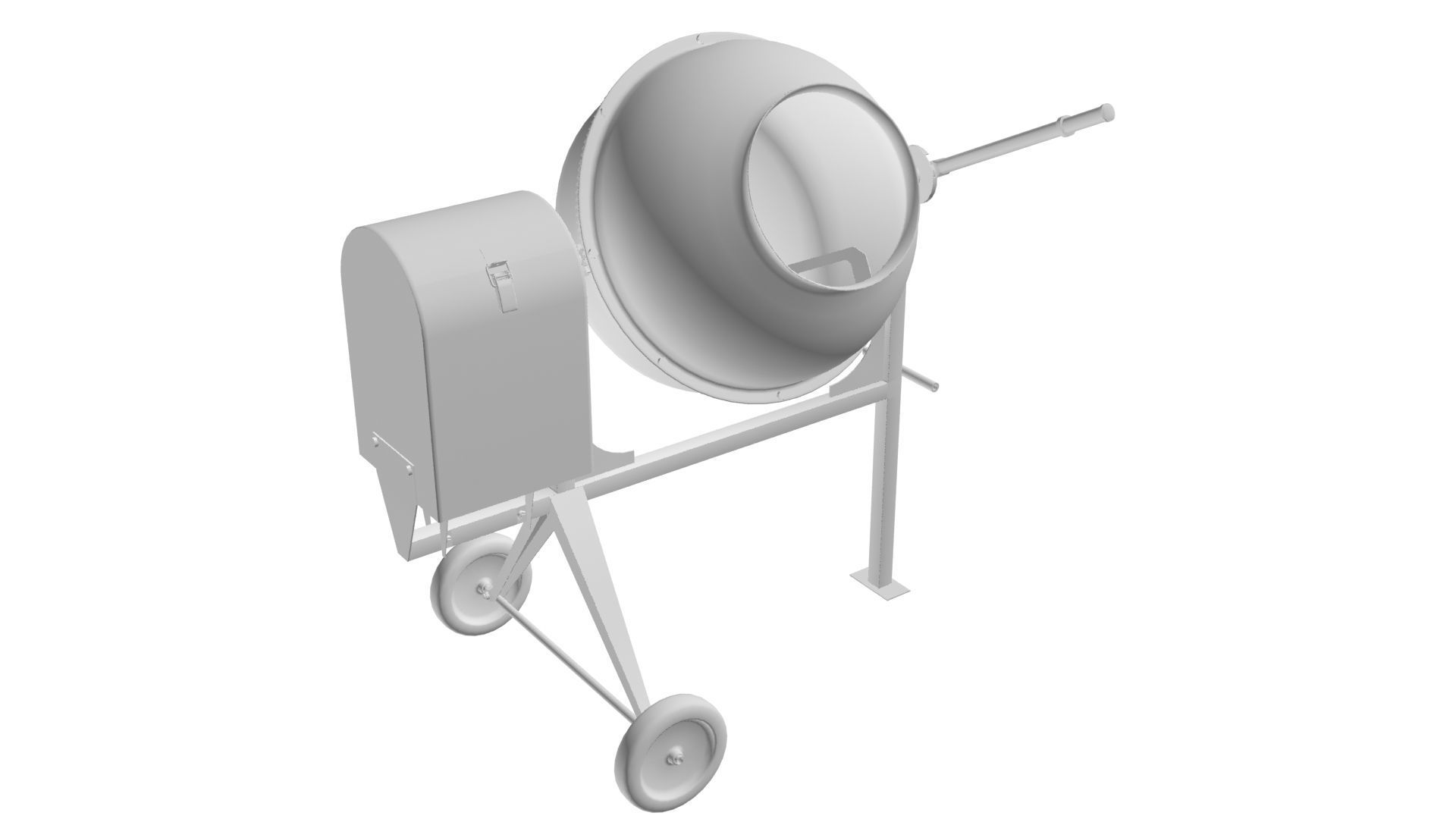 Concrete mixer 3D model animated | CGTrader