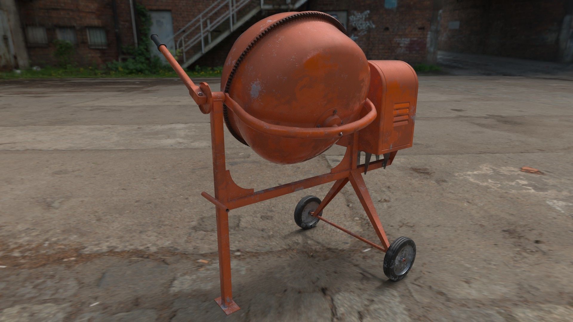 Concrete mixer 3D model animated | CGTrader
