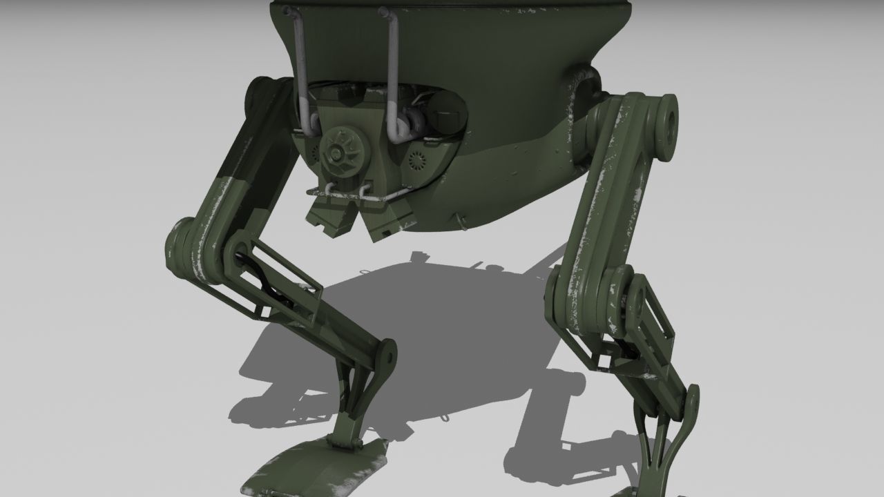 Mech soviet 3D model rigged | CGTrader