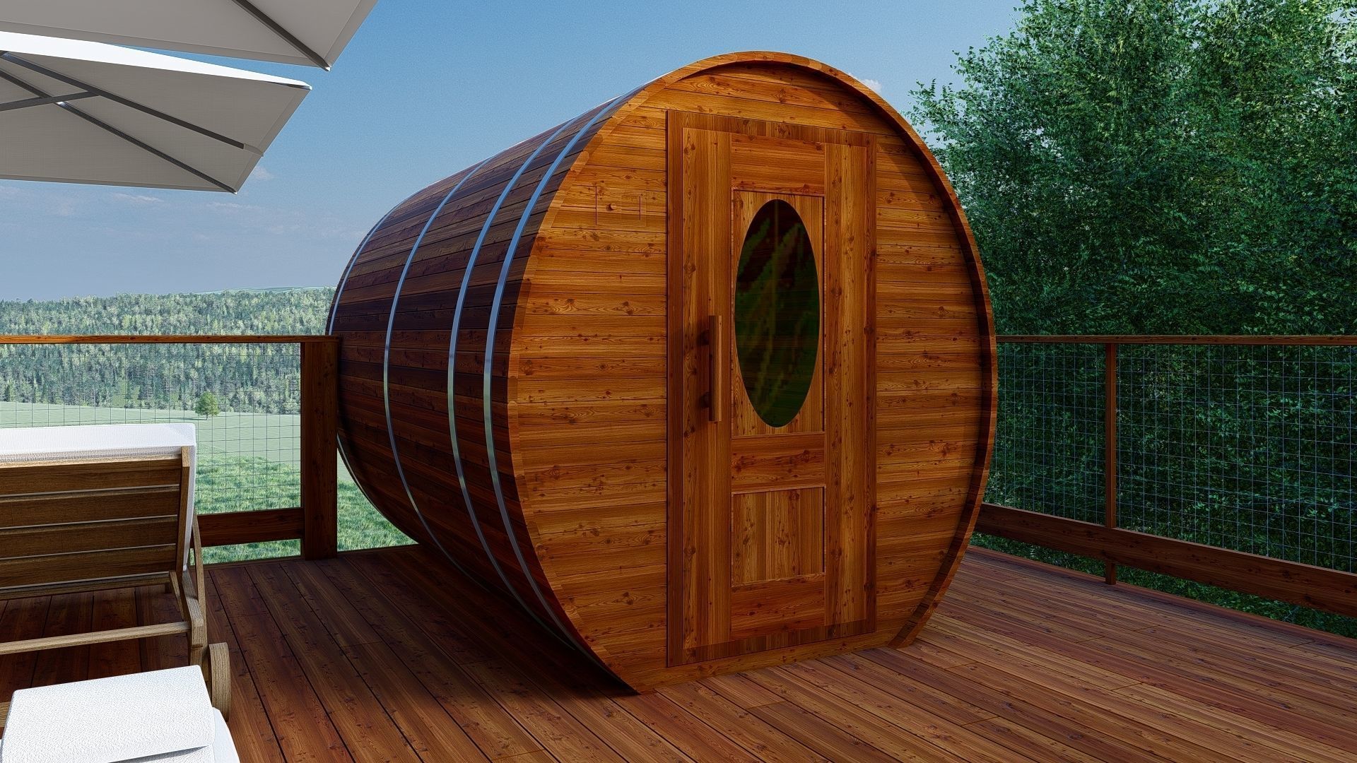 Bubble Barrel Sauna 3D model | CGTrader