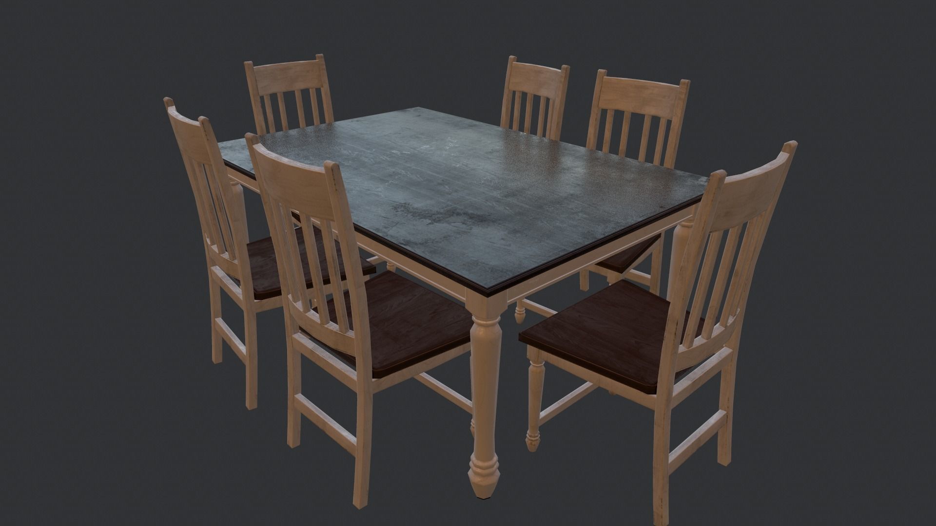 3D model Low Poly Table VR / AR / low-poly OBJ FBX BLEND