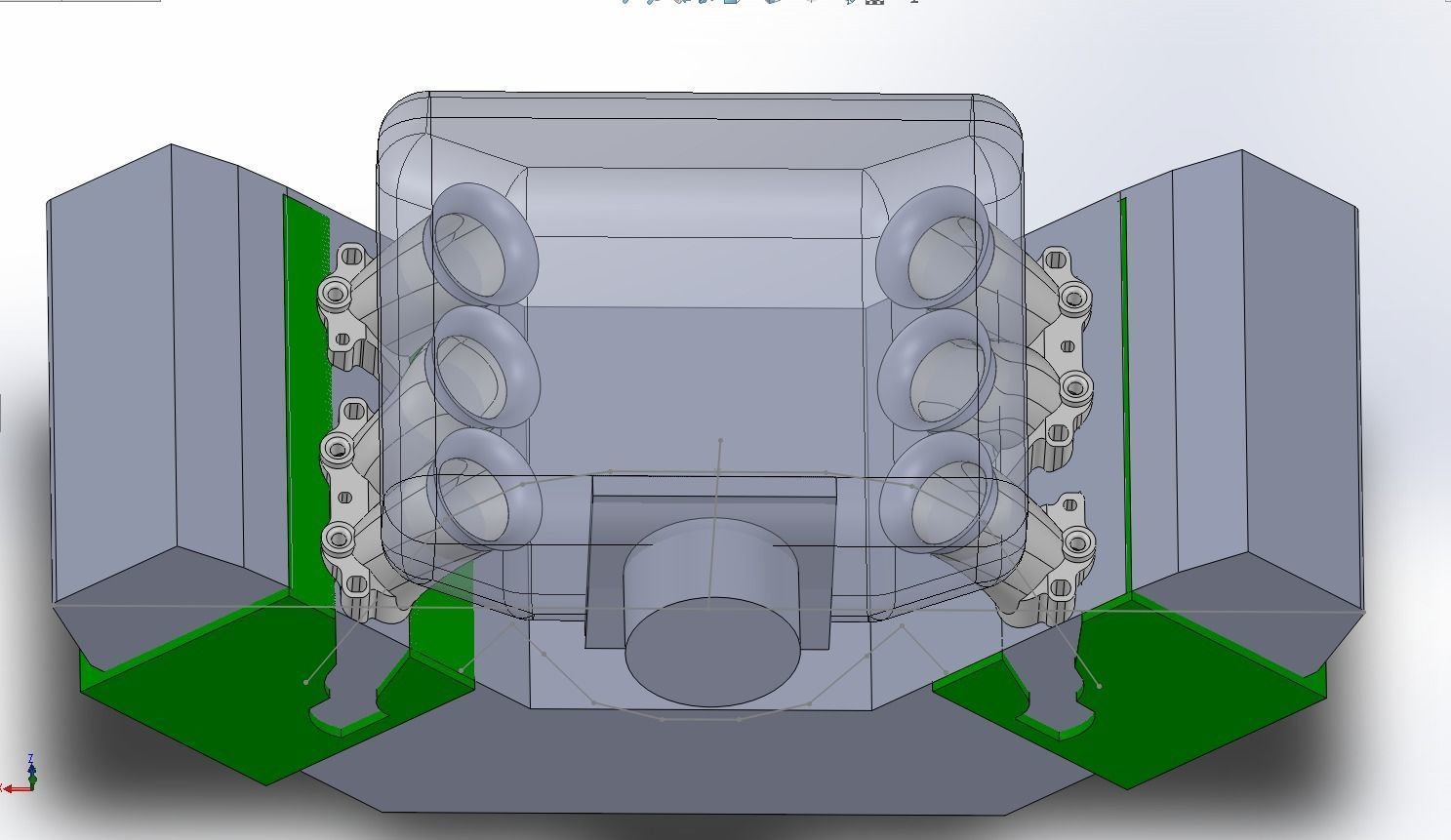 Audi V6 AFC AAH Custom engine intake trumpet 3D model | CGTrader