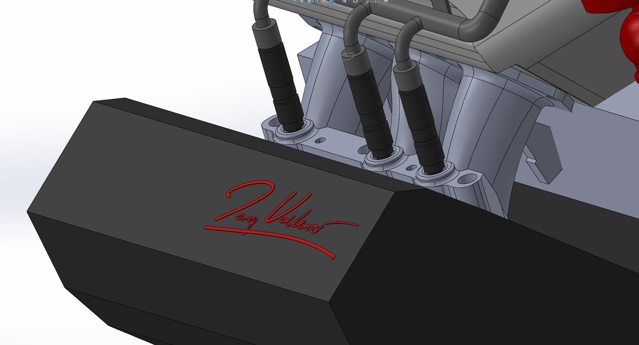 Audi V6 AFC AAH Custom engine intake trumpet 3D model | CGTrader