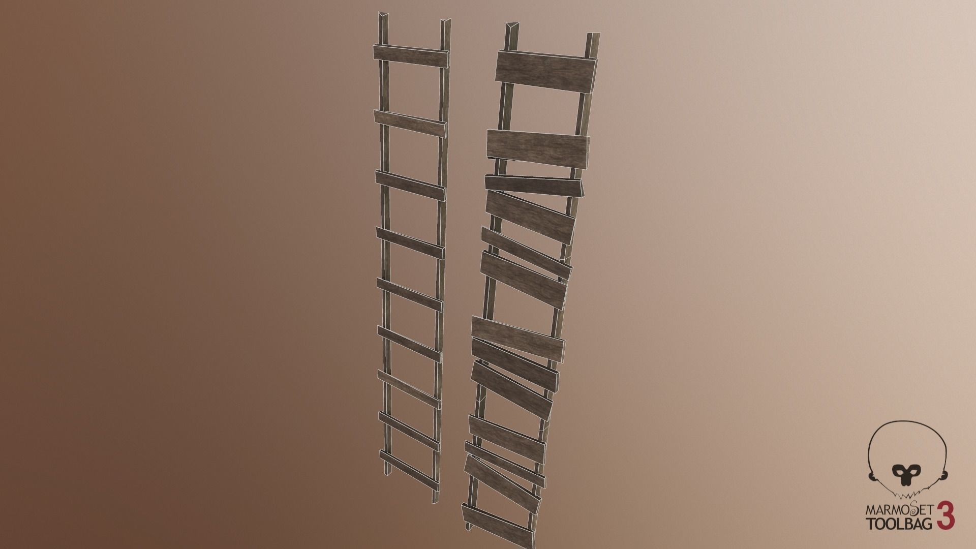 3D model Western - Wooden Ladders VR / AR / low-poly | CGTrader