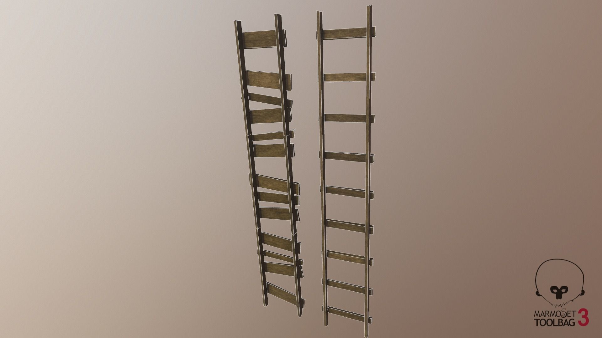 3D model Western - Wooden Ladders VR / AR / low-poly | CGTrader
