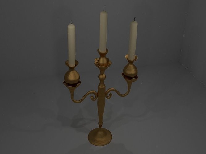 Candle Stand 3D Model - LOWPOLY and GAMEREADY free VR / AR / low-poly ...