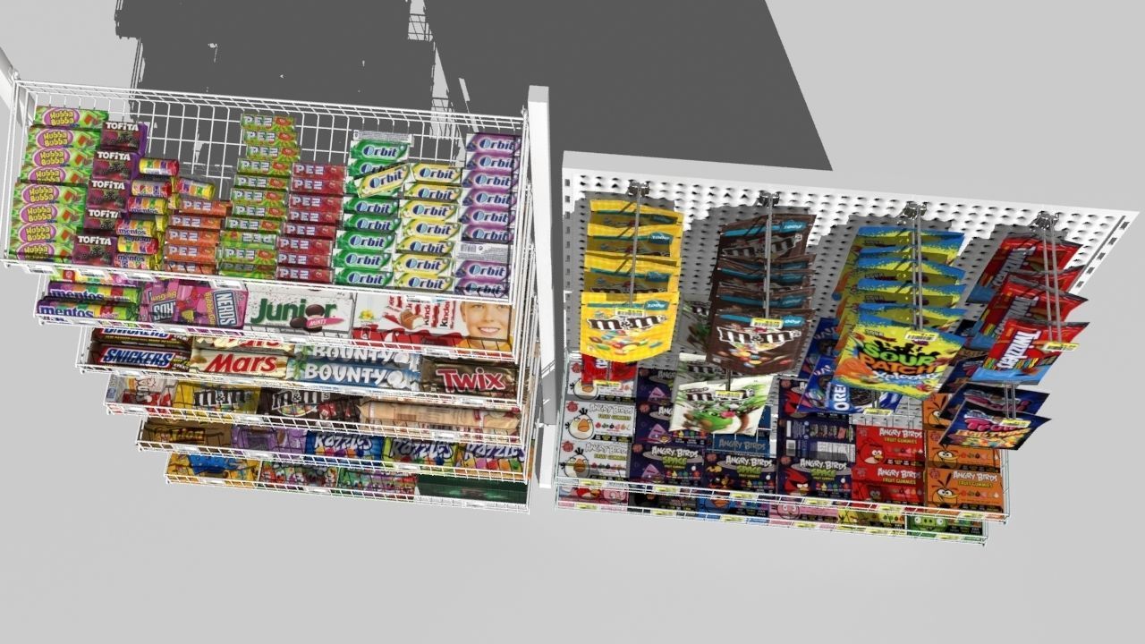 candy rack 3D model | CGTrader