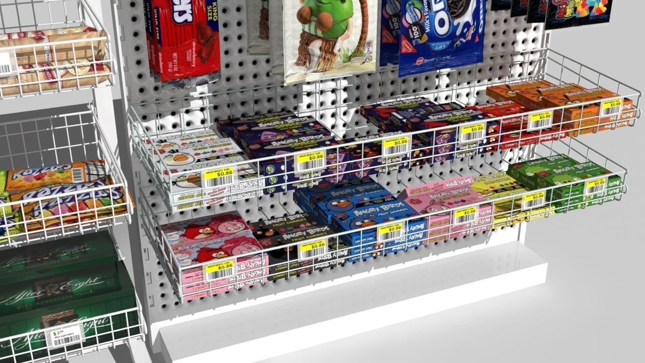 candy rack 3D model | CGTrader