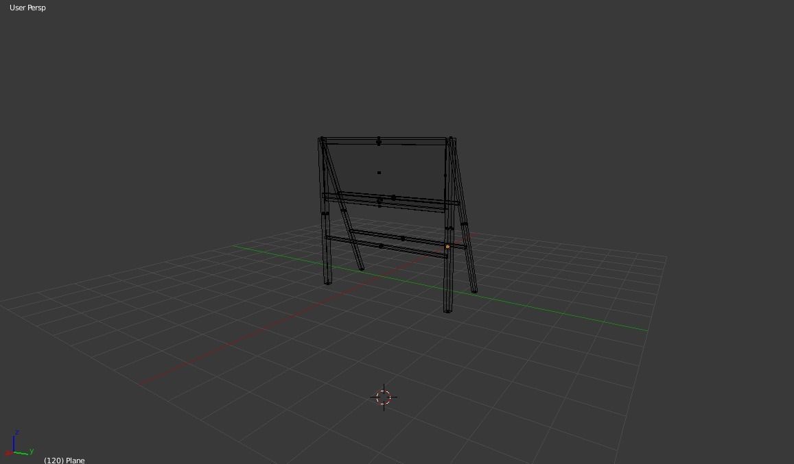 3D model Small BillBoard - Low Poly VR / AR / low-poly | CGTrader