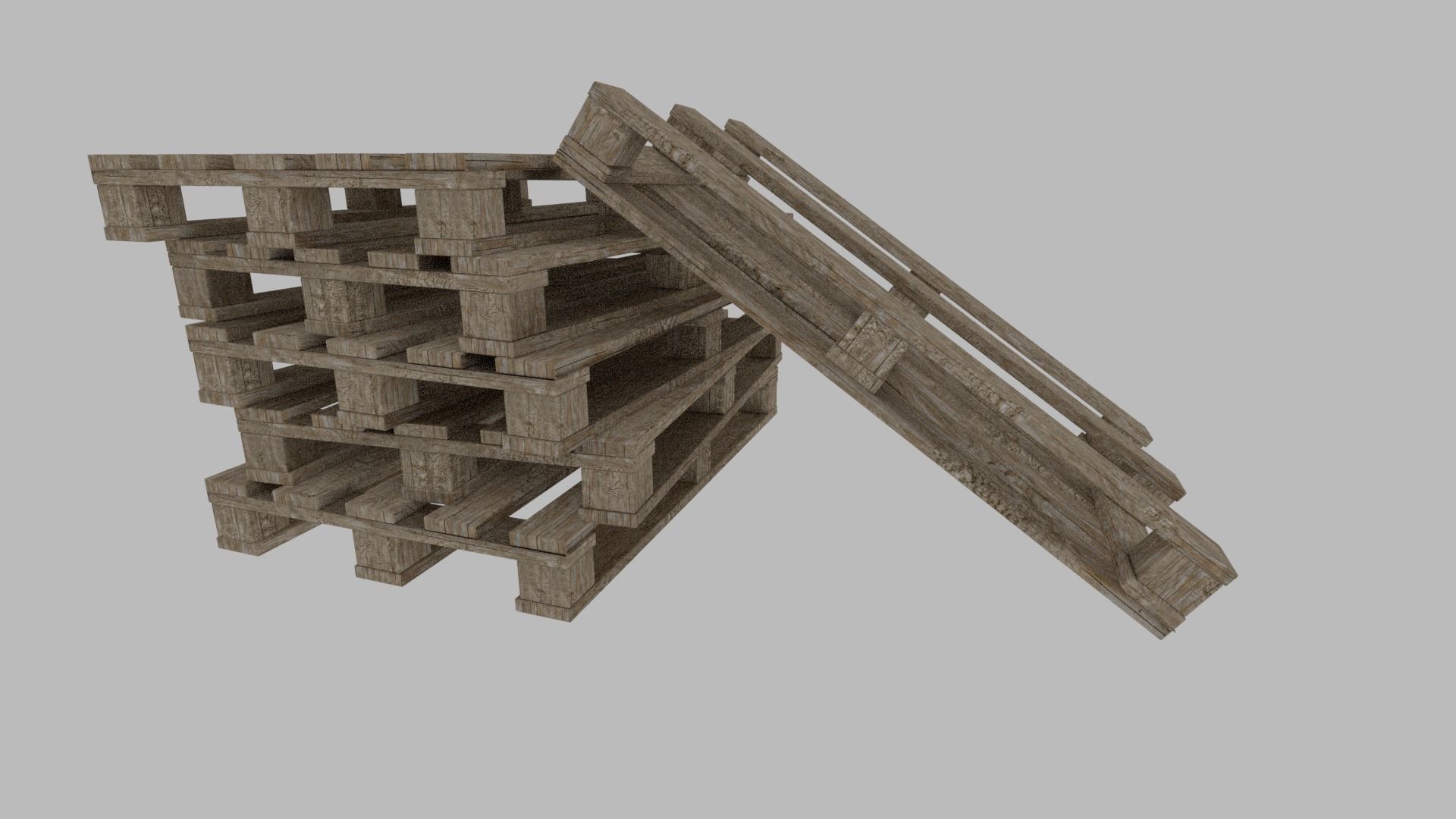 3D model Pallet Low Poly 3D model adapted UE4 Unity VR / AR / low-poly ...