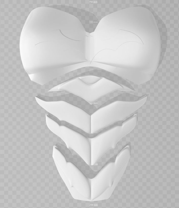 Batgirl Chest Armor 3D model 3D printable | CGTrader
