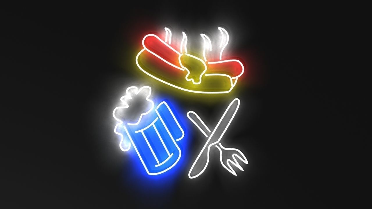 Neon signs collection 3D model | CGTrader