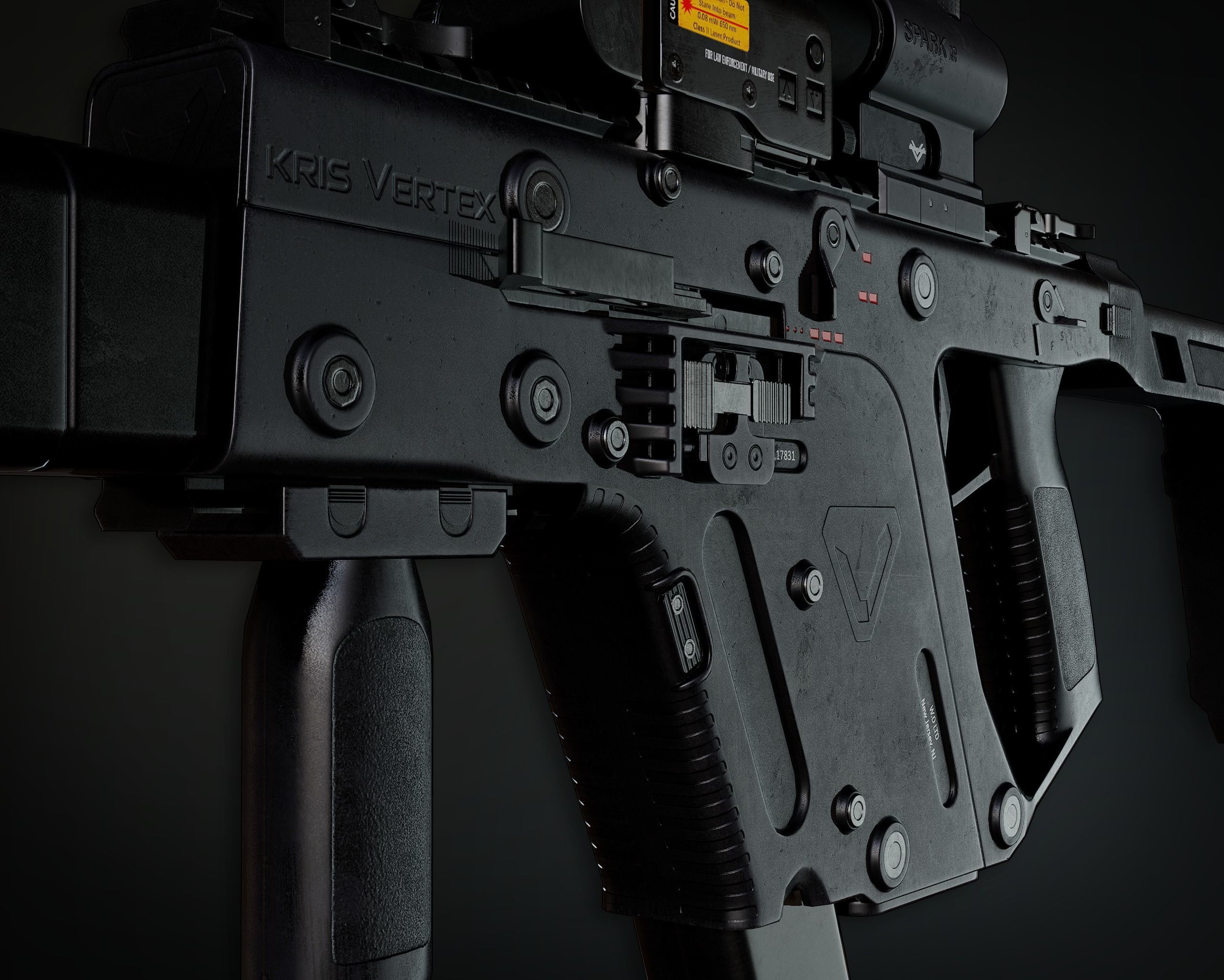 3D model Lowpoly PBR Vector Submachine Gun VR / AR / low-poly | CGTrader