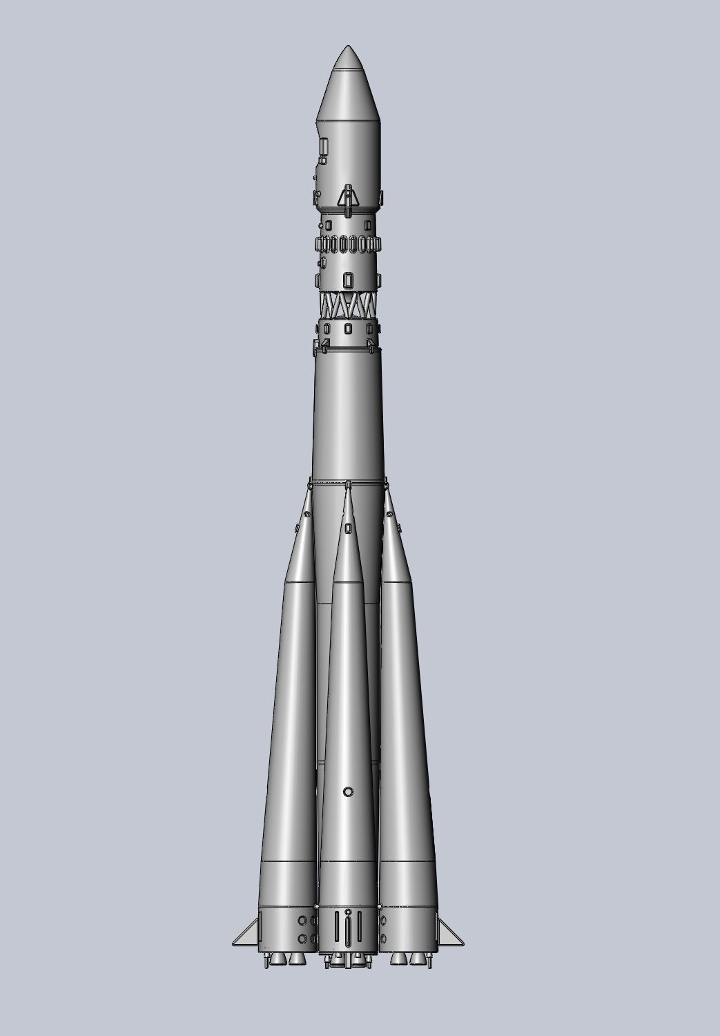 Vostok K Rocket Model 3D model 3D printable | CGTrader