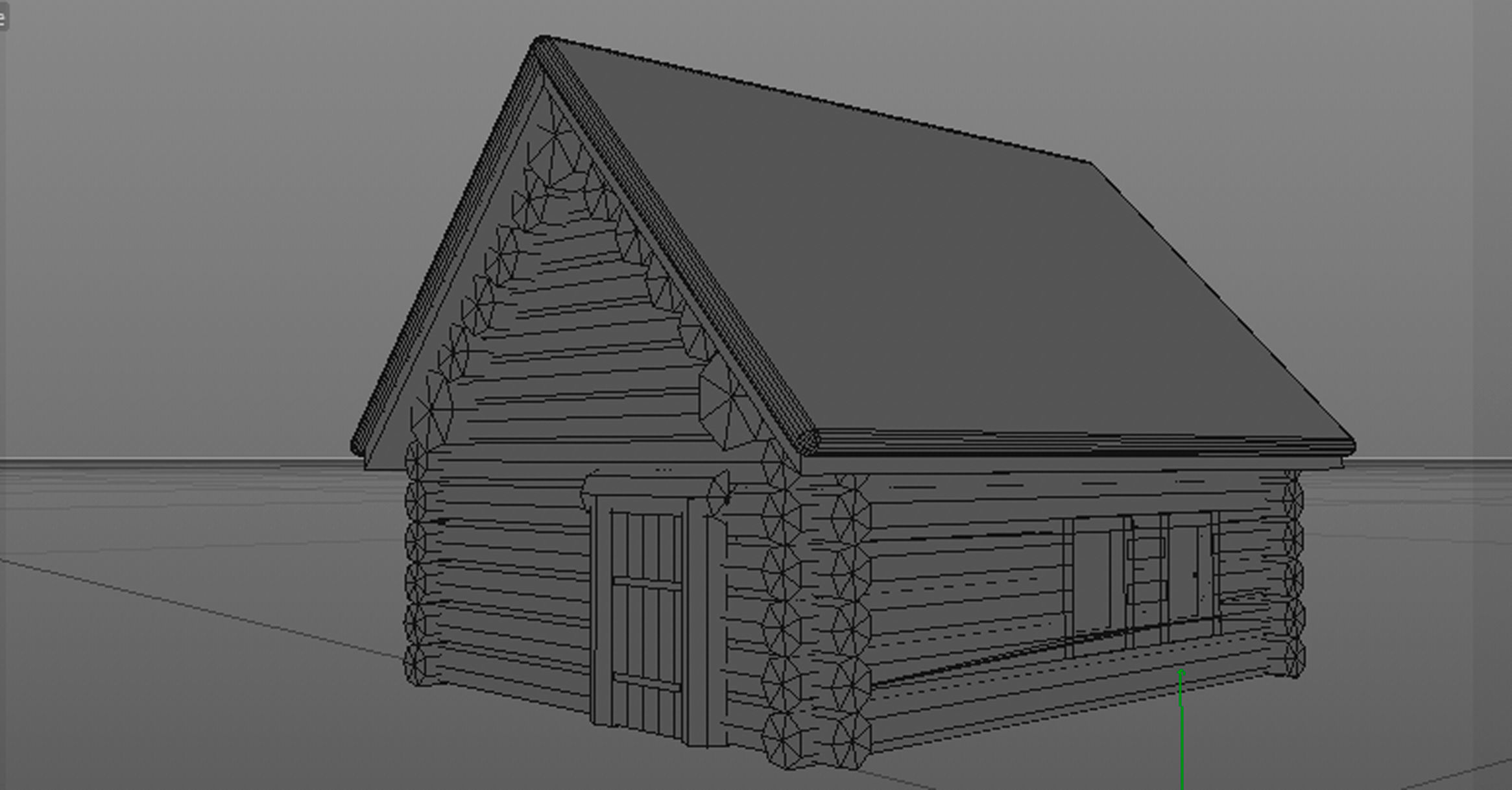 Wood hut in the winter under the snow lowpoly 3D model free VR / AR ...