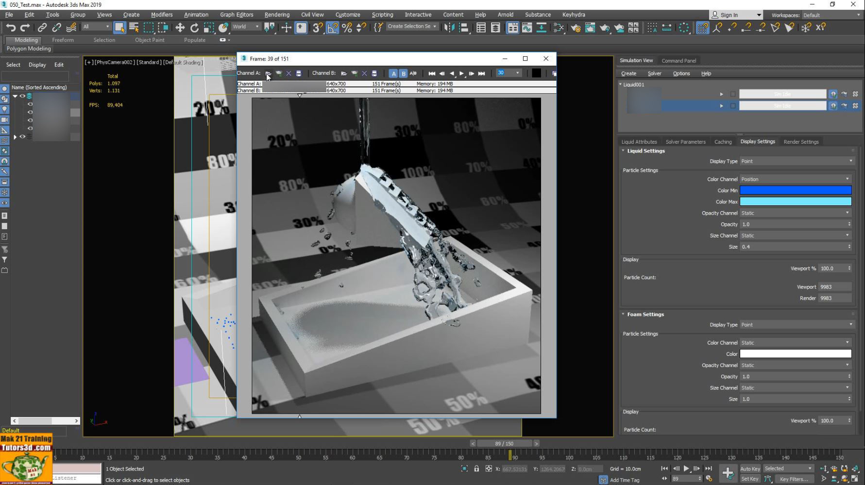 3ds max Fluid Bifrost Liquidi Tutorial MP4 3D model animated | CGTrader