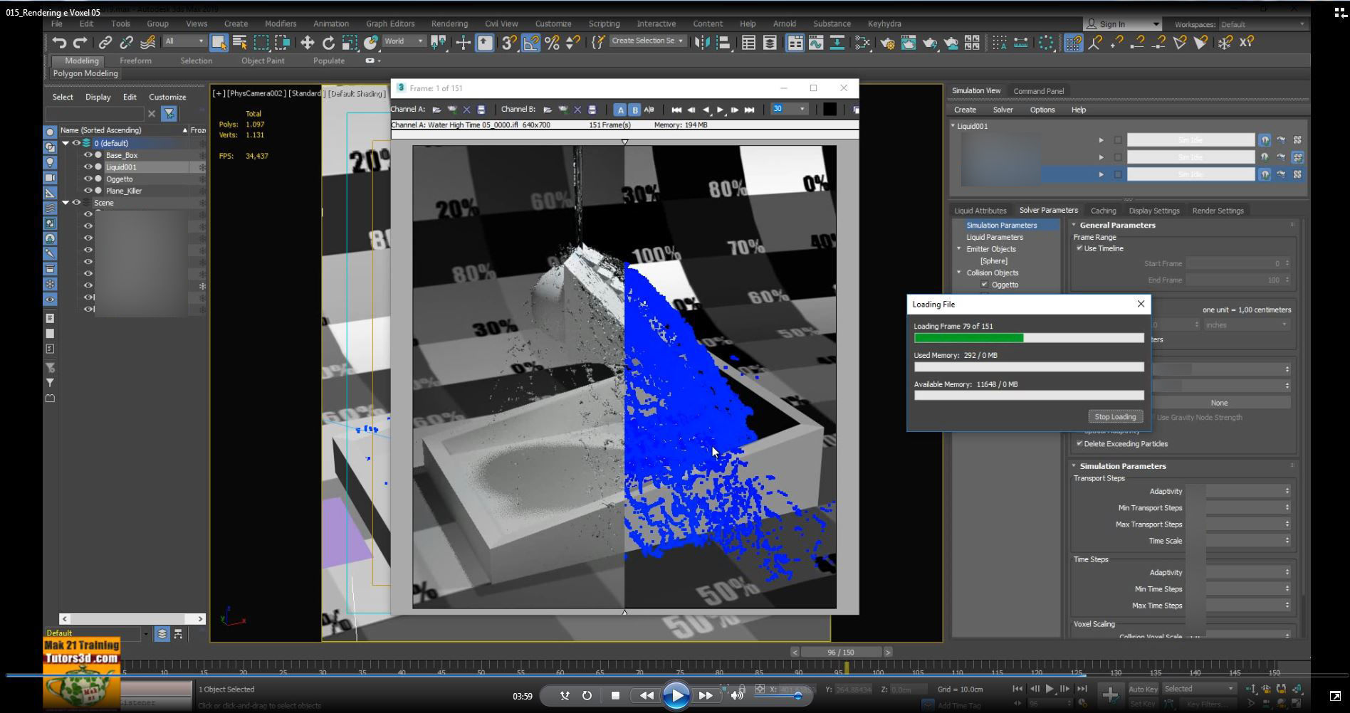 3ds max Fluid Bifrost Liquidi Tutorial MP4 3D model animated | CGTrader
