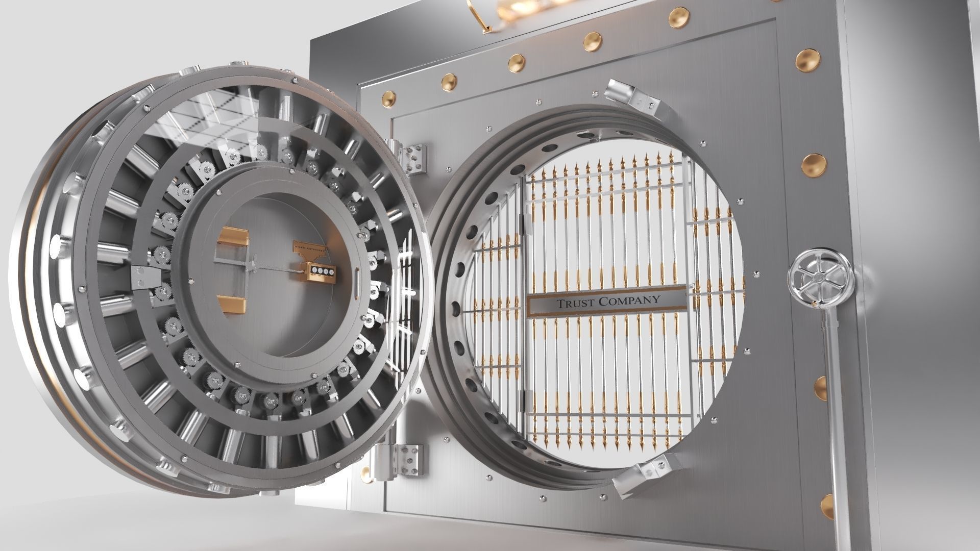 BANK VAULT DOOR Animated 3D model animated | CGTrader