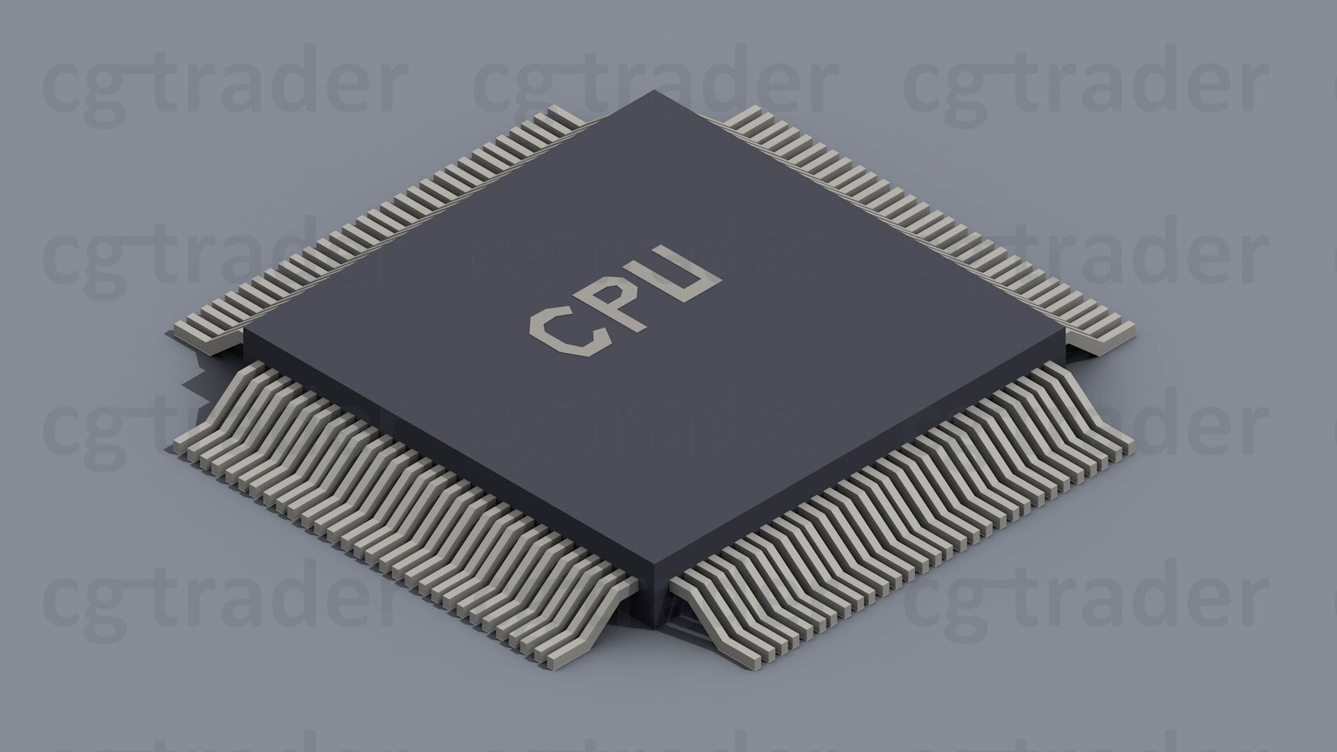 3D model Low Poly Semiconductor Components Isometric VR / AR / low-poly ...