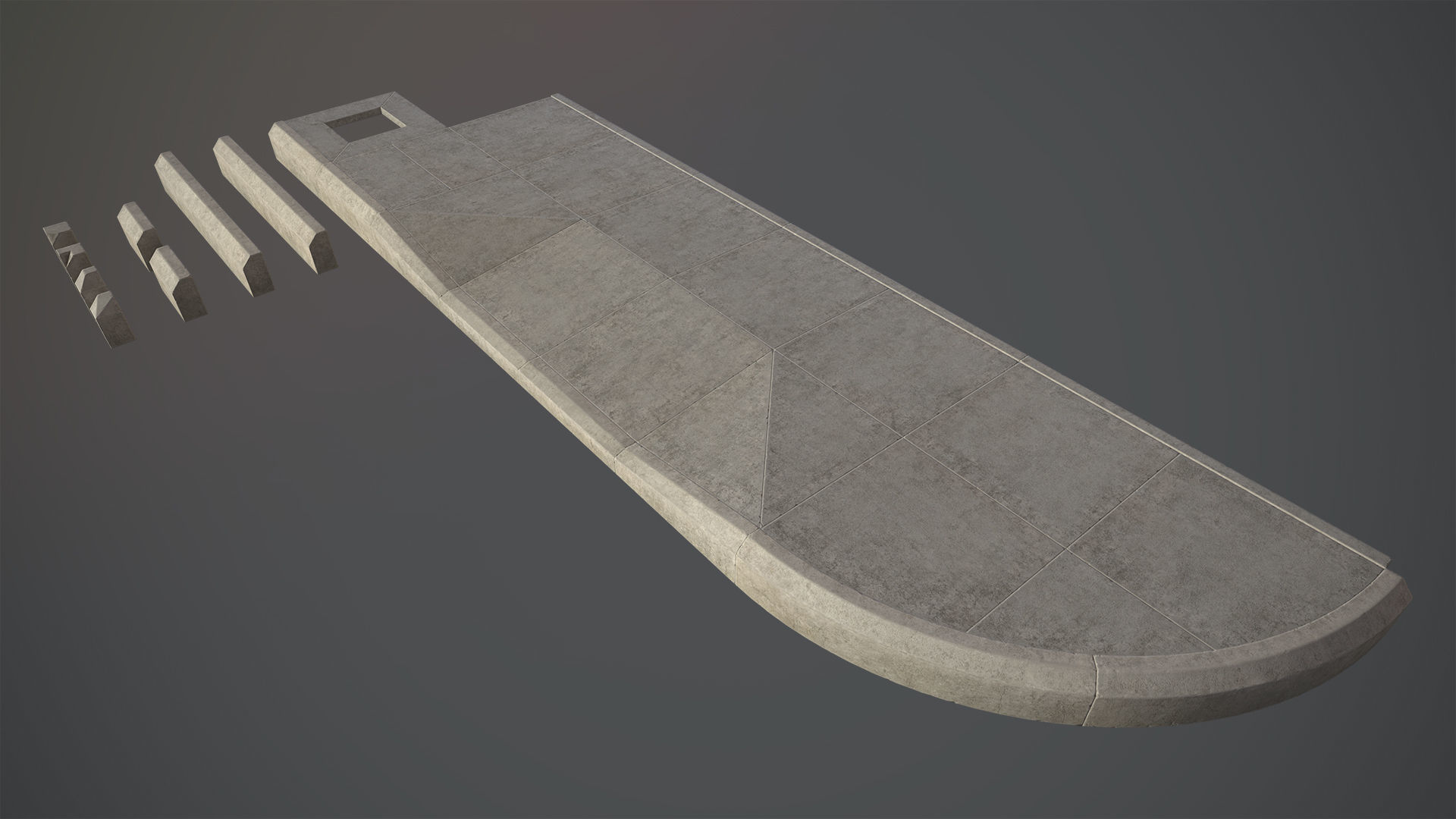 3D model Sidewalk - Modular Set 4 VR / AR / low-poly | CGTrader